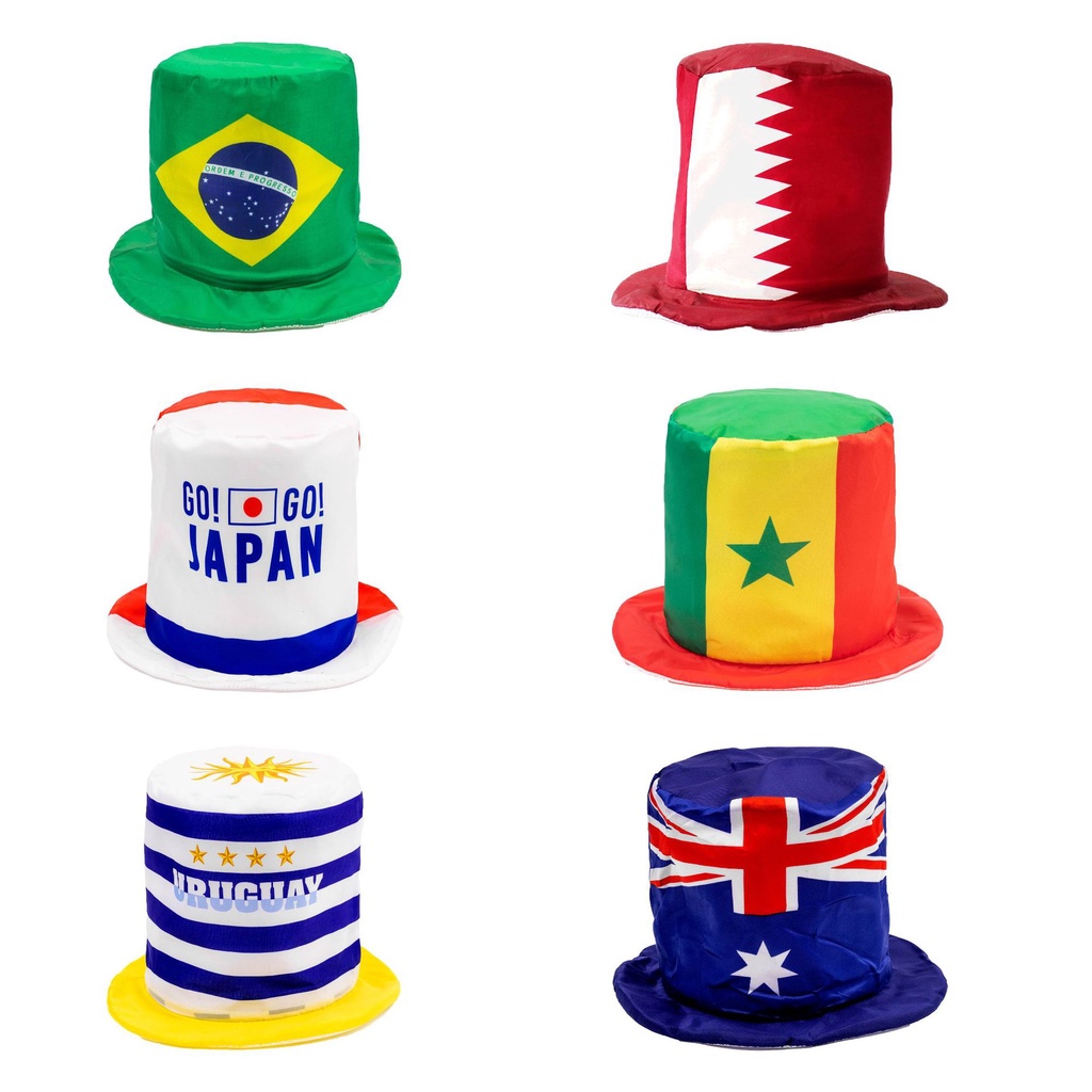 2022 Qatar World Cup Fan Hat Polyester World Cup Fan Supplies Cheering ...