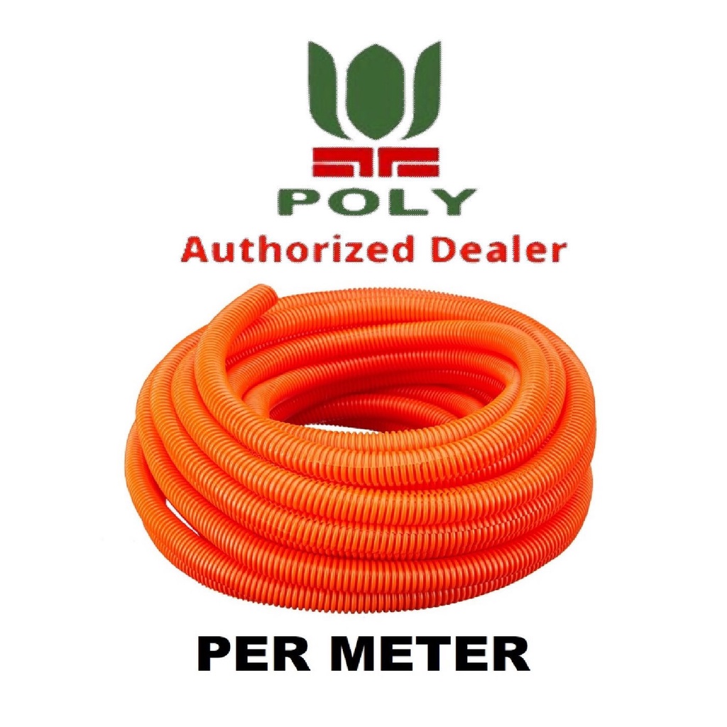 ELECTRICAL ORANGE FLEXIBLE HOSE (PER METER) 1/2 & 3/4 POLYFLEX BRAND | Shopee Philippines