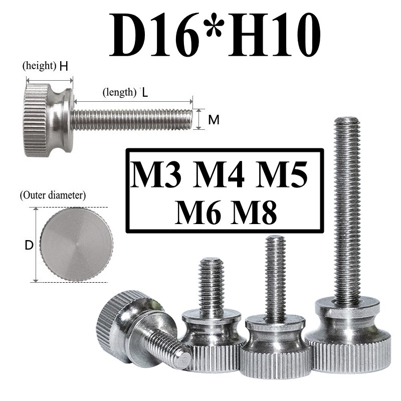D16 * H12 】304 Stainless Steel Screw cap Twist Step Tight 2 M3 M4 M5 M6 M8 S001 | Shopee Philippines