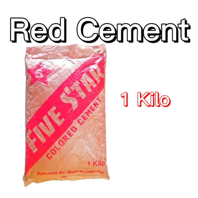 Red Cement 1KG Colored Finish for Floors & Decorative Use | Shopee ...