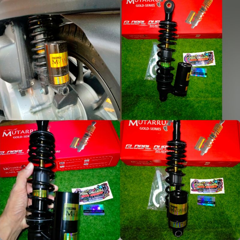 Muttaru Rear Shock 310mm for Honda Click/beat fi (gold series) | Shopee ...