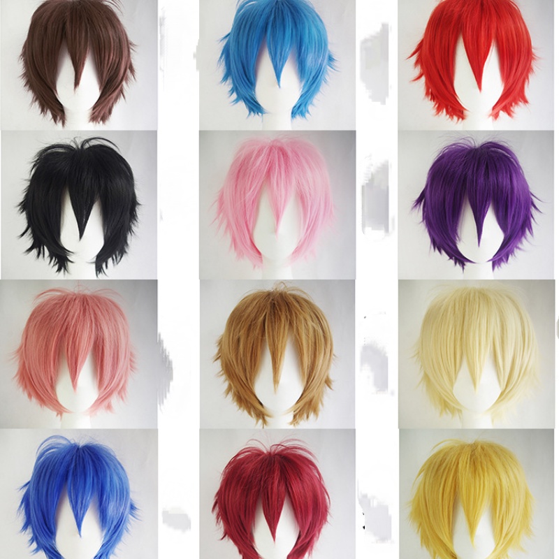 Universal men's wig cos wigs anime wig set cosplay anti-warping short ...