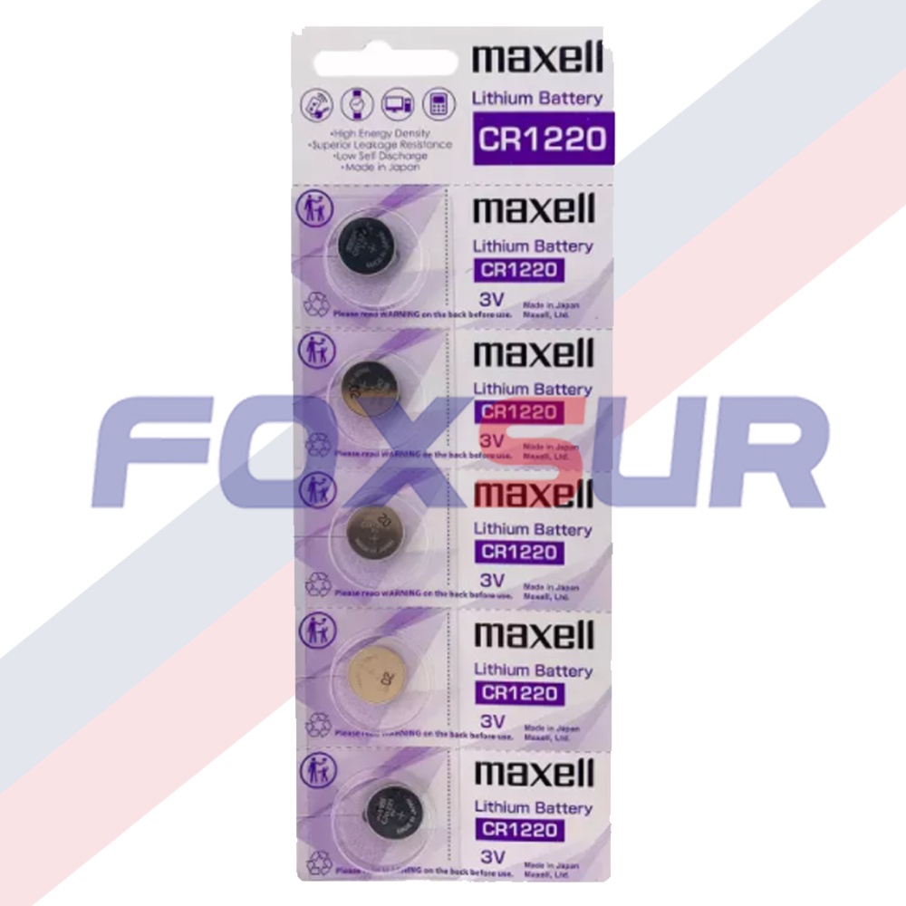 MAXELL CR1220 ORIGINAL LITHIUM 3V BATTERY 1 PAD Maxell 1220 | Shopee Philippines