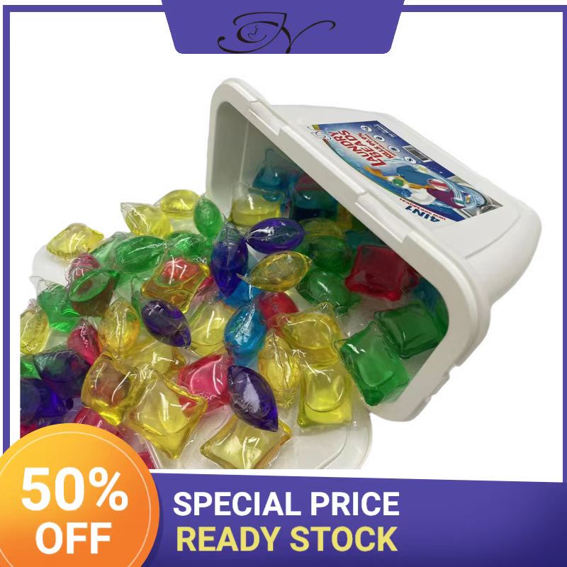 50pcs Laundry Gel Beads Laundry Ball Cleaner Capsules Washing Liquid ...