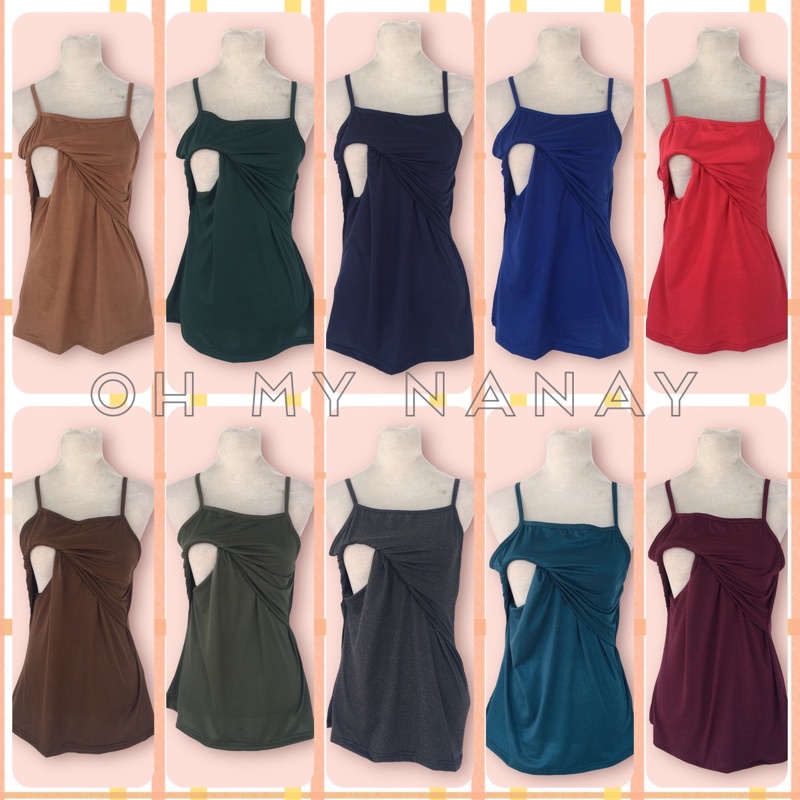OH MY NANAY - Breastfeeding Tank TOP Sleeveless Nursing Top | Shopee ...