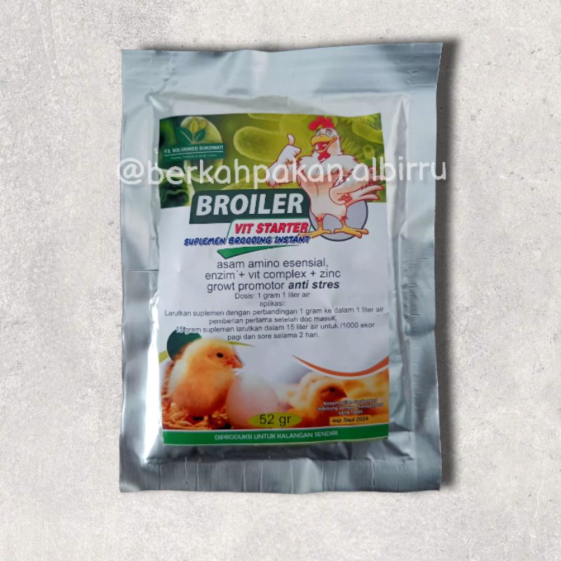 Broiler Vitamin Starter Instant Aglaonemang Supplement 52gr | Shopee ...