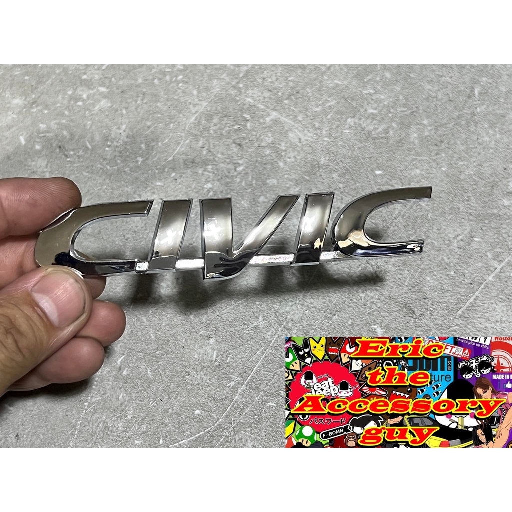 Civic emblem for Honda Civic Lxi Vti SiR (Chrome) | Shopee Philippines