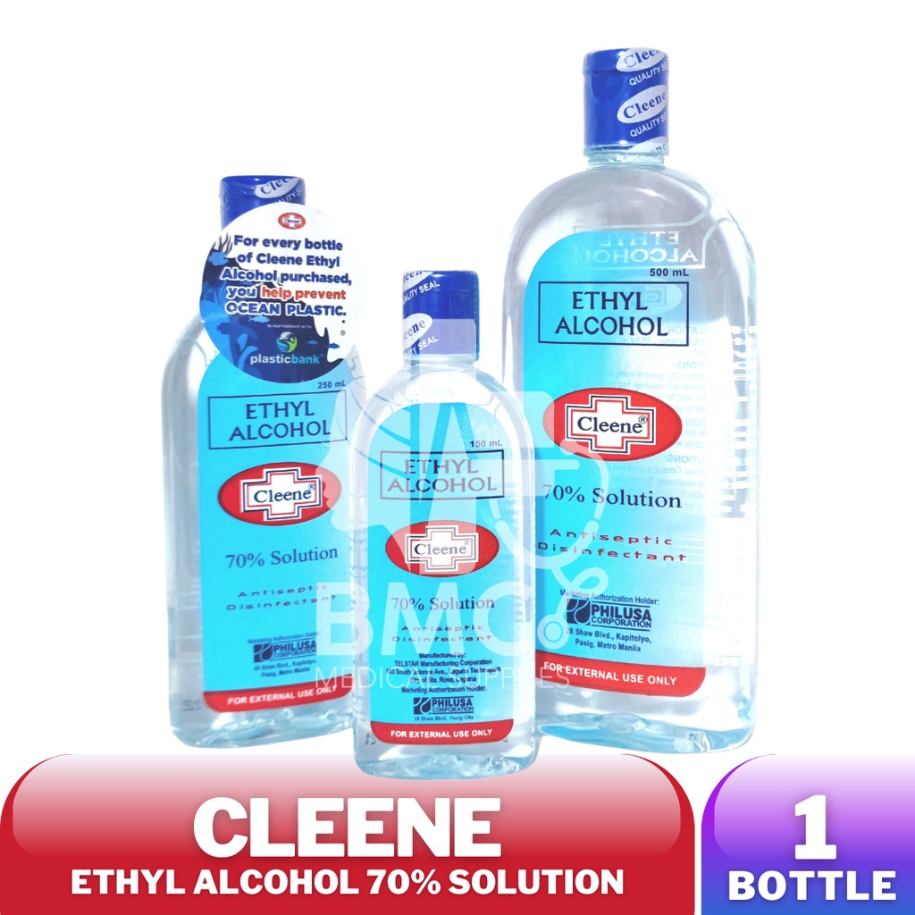 Cleene Ethyl Alcohol 70% (150ml, 250ml and 500ml) 3xBubblewrap for ...