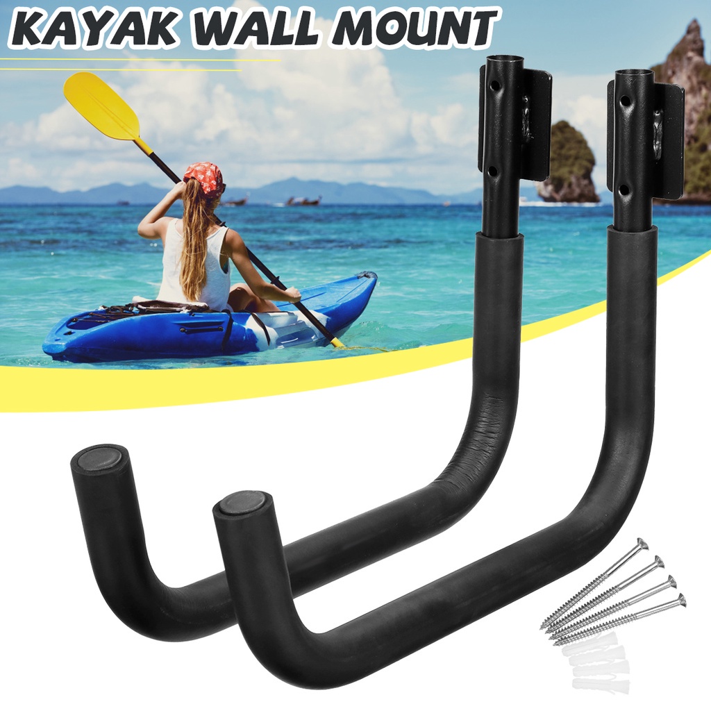 45KG Steel Heavy-duty Kayak Wall Mount Hangers Cradle Brackets Garage ...