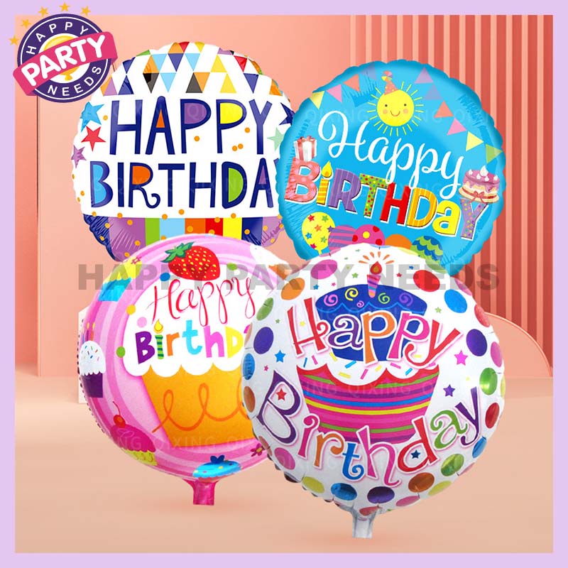 18 Inch Happy Birthday Foil Balloon HBD Foil Balloon Birthday Party Decoration | Shopee Philippines