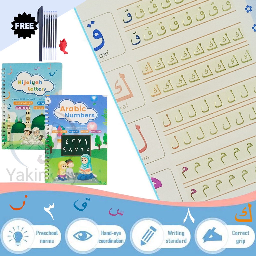 3d Magic Book Learn To Write Blank Letters And Arabic Numbers | Shopee ...