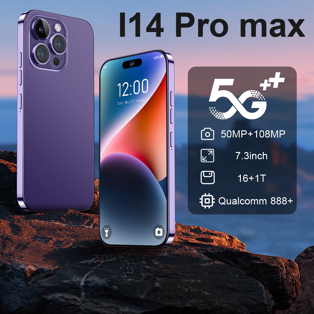 Mobile phone 6.8inch i14 pro max smartphone 12gb+512gb Android phone ...