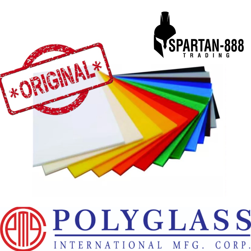 Colored Acrylic sheet opaque pre cut customized polyglass 3mm | Shopee ...
