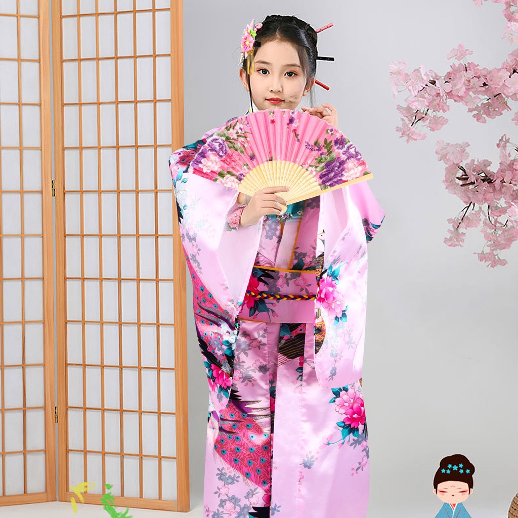 WMPH Japanese Traditional Dress Kimono Robe for Kids Girls Costume WMM ...