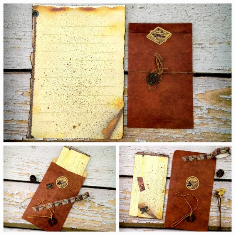 B5 Vintage Handmade Stationery Set Letter Writing Set | Shopee Philippines