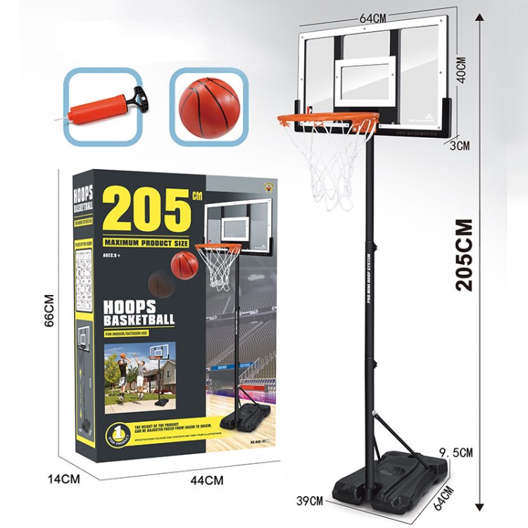 Basketball Hoop Height Adjustable Portable Hoops Rebounding Junior Hoop ...