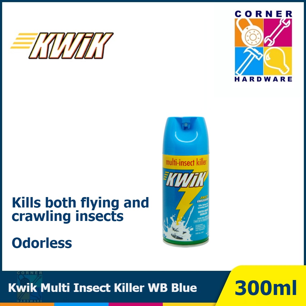 KWIK Multi Insect Killer WB Blue 300ml. | Shopee Philippines