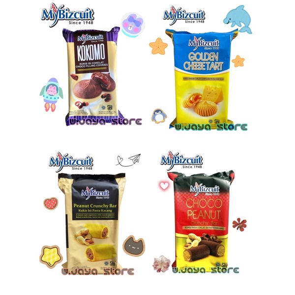 Mybizcuit Convi Pack Cruncy Bar/ Cheese Tart/ Peanut Crunchy/ Kokomo ...