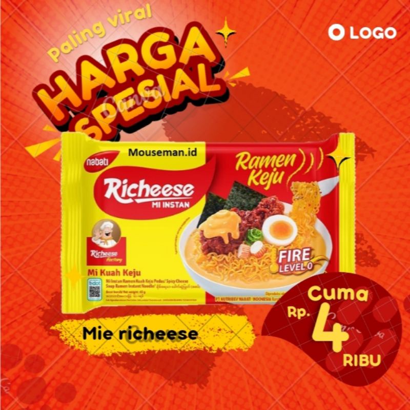 Richeese Cheese ramen Noodles/original viral Instant Noodles | Shopee ...