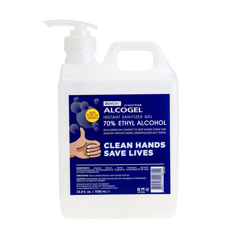 CPG1100J - BENCH/ Bench Alcogel Prescribe Gel Hand Sanitizer with Pump ...