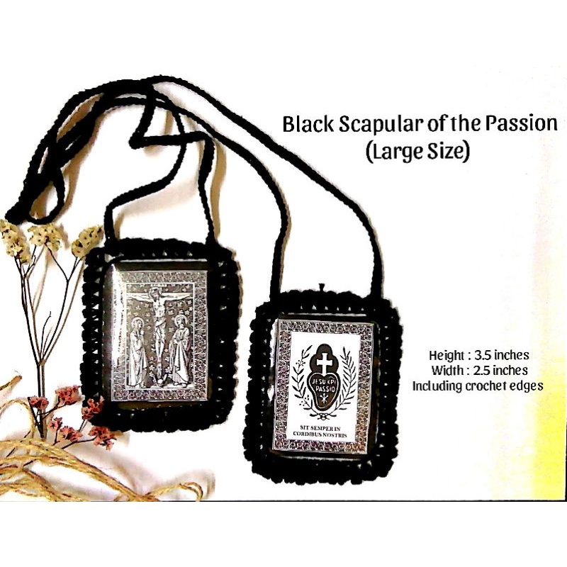 Black Scapular Of The Passion /Passionist Black Scapular | Shopee ...
