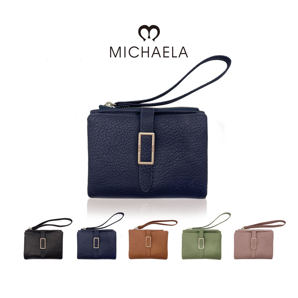 MICHAELA Wallet for Women Small Bifold Card Holder with Wristlet ...