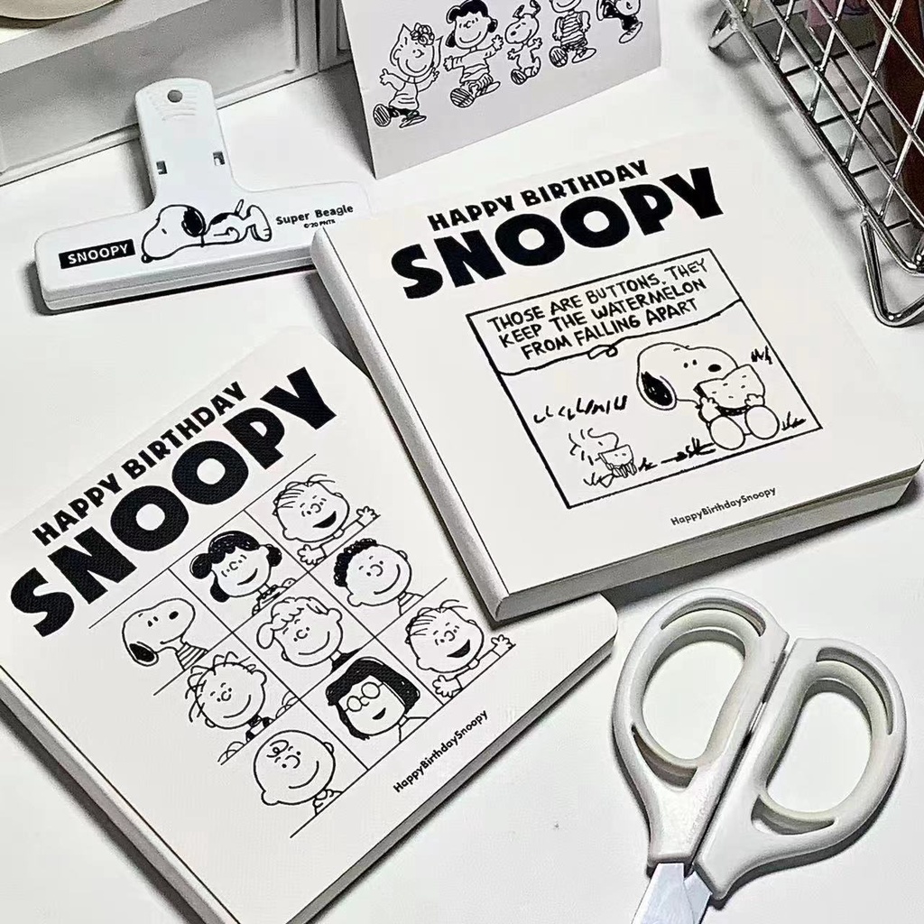 Snoopy Notepad Square Thickened Notebook Student ins Style Diary ...