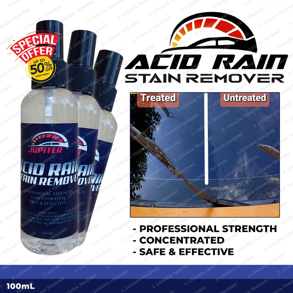 Heavy Duty Water Spot Remover (100 ml) - Rain Stain Remover for glass ...