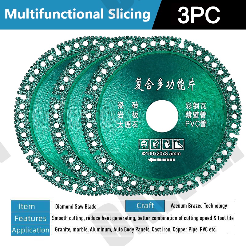 6 in 1 Diamond Cutting Disc Multi-function Tile Rock Slab Marble Color ...