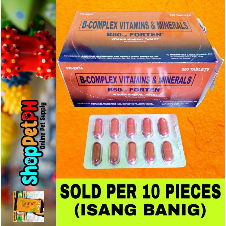 B50/2 FORTEN B-COMPLEX VITAMINS & MINERALS (SOLD PER 10 TABLETS OR 1 ...