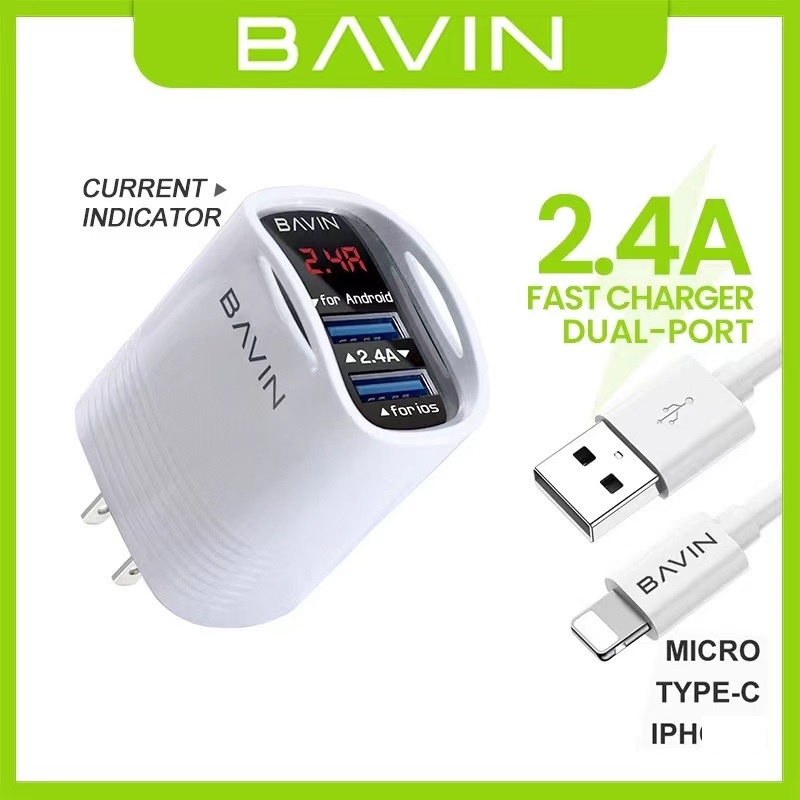 BAVIN PC317 Intelligent Wall Fast Charger w/ Digital LED Current ...