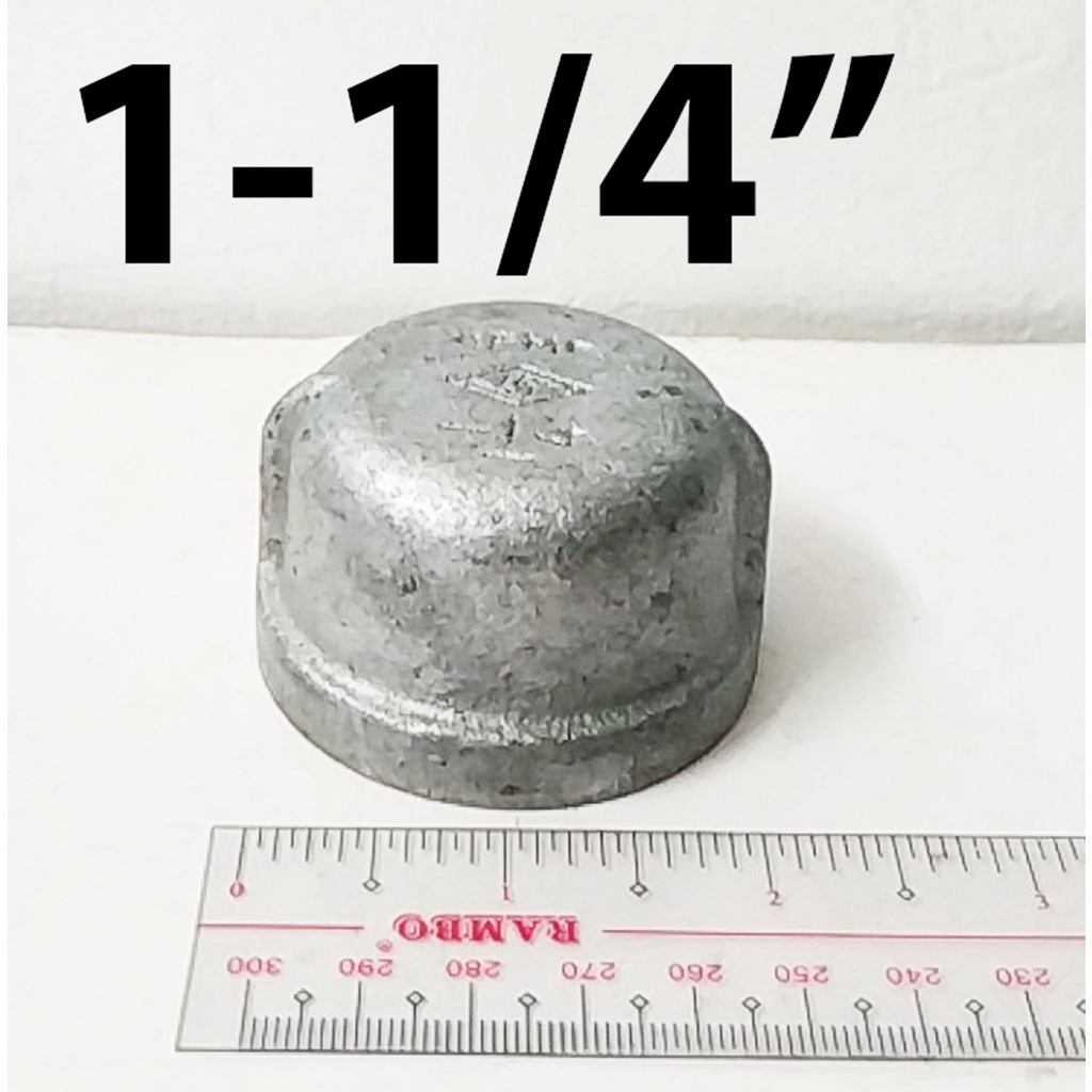 MECH GI CAP 1-1/4" THREADED SCREW TYPE MALLEABLE FITTINGS GALVANIZED ...