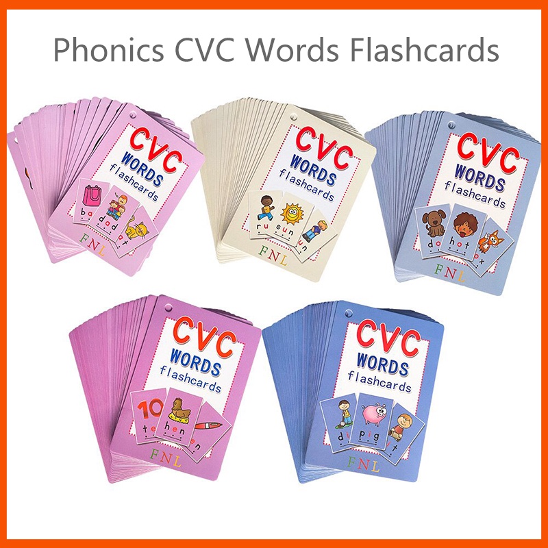 131 Cards Phonics CVC Words Flashcards Sight Word Cards Toddler ...