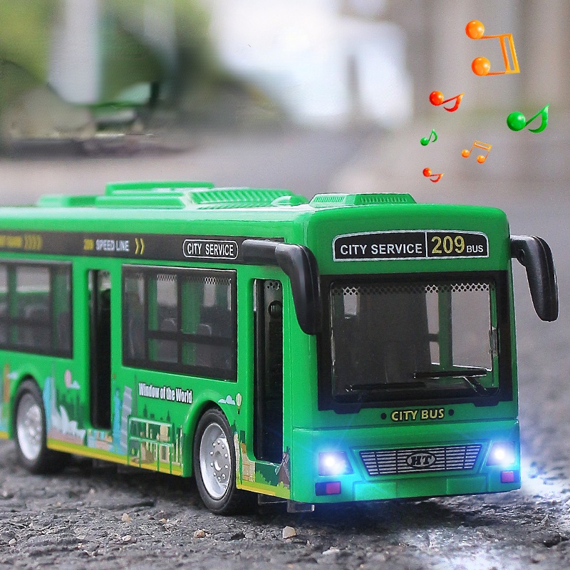 Children Large Size Bus Toy Can Open Door Simulation Model Boy Light ...