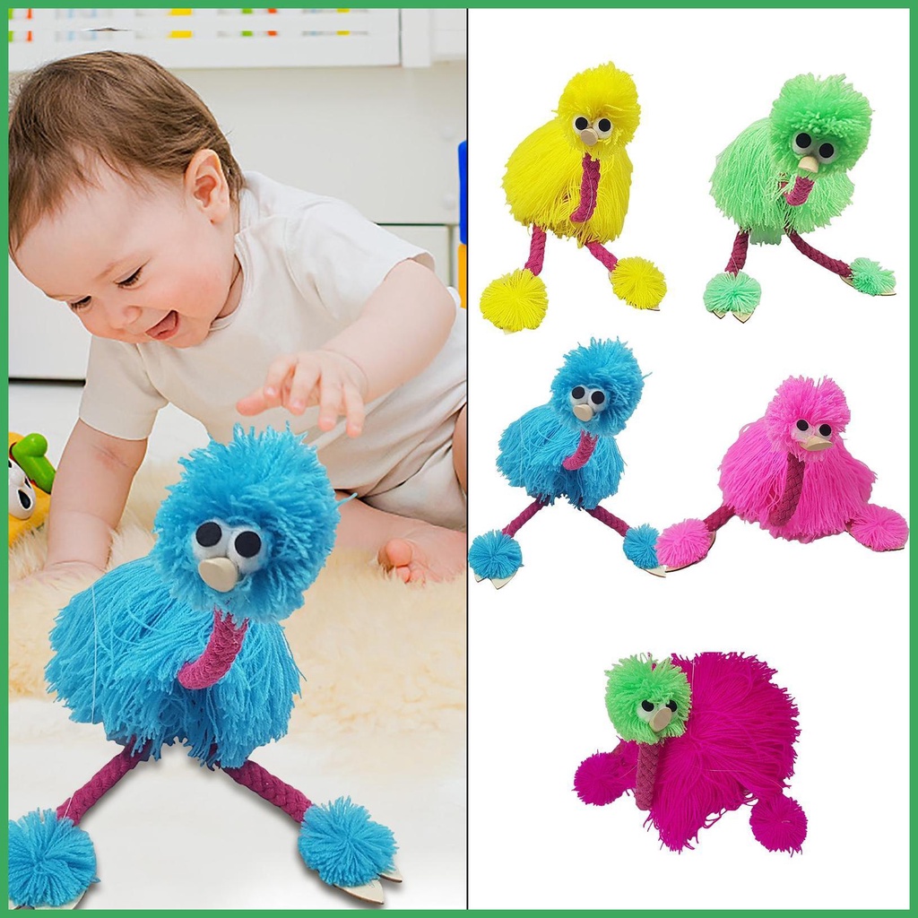 Ostrich Marionette Toy Pull String Puppet Ostrich Hand Made Ostrich ...