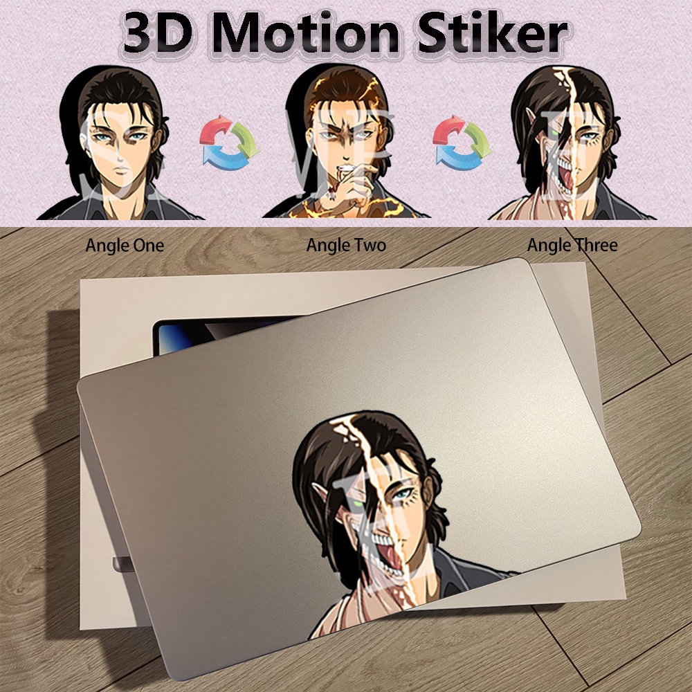 Attack on Titan Eren Anime 3D Motion Car Stickers Self-adhesive ...