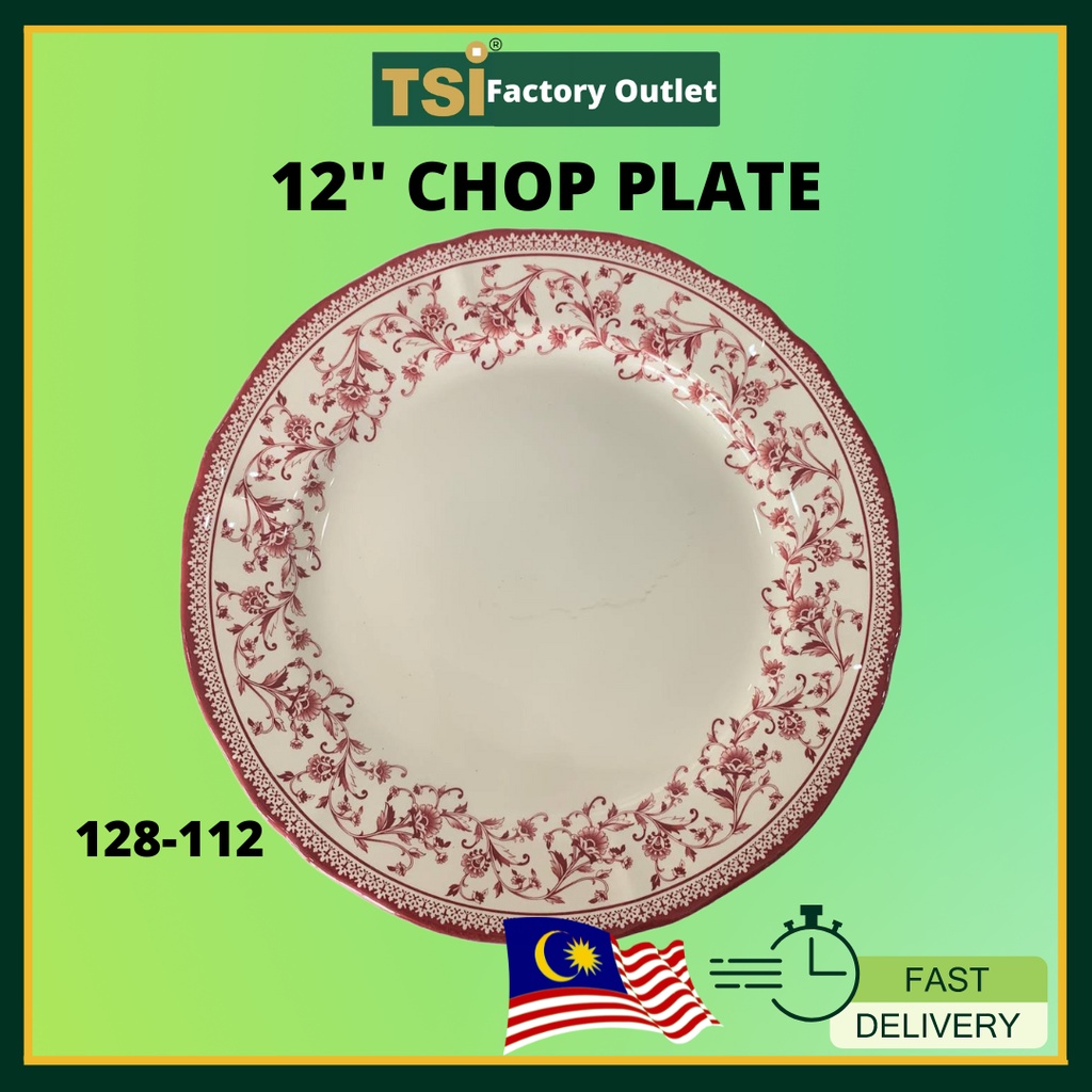 CLAYTAN 12" CHOP PLATE Ceramic Set Pinggan Mangkuk Makan Seramik Kaca ...