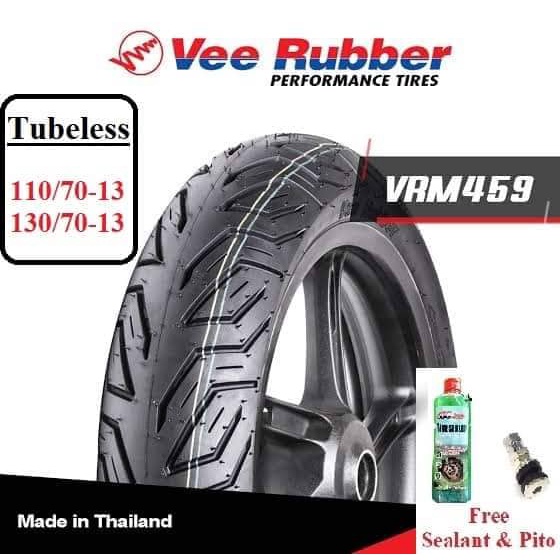 VEE RUBBER TIRE SIZE BY 13 (INCHES) TUBELESS WITH FREE PITO AND SEALANT ...