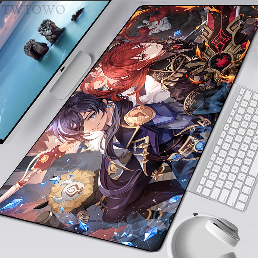 Mouse Pad Gamer XXL HD Mouse Mat Desk Mats Genshin Impact Kaeya Diluc ...