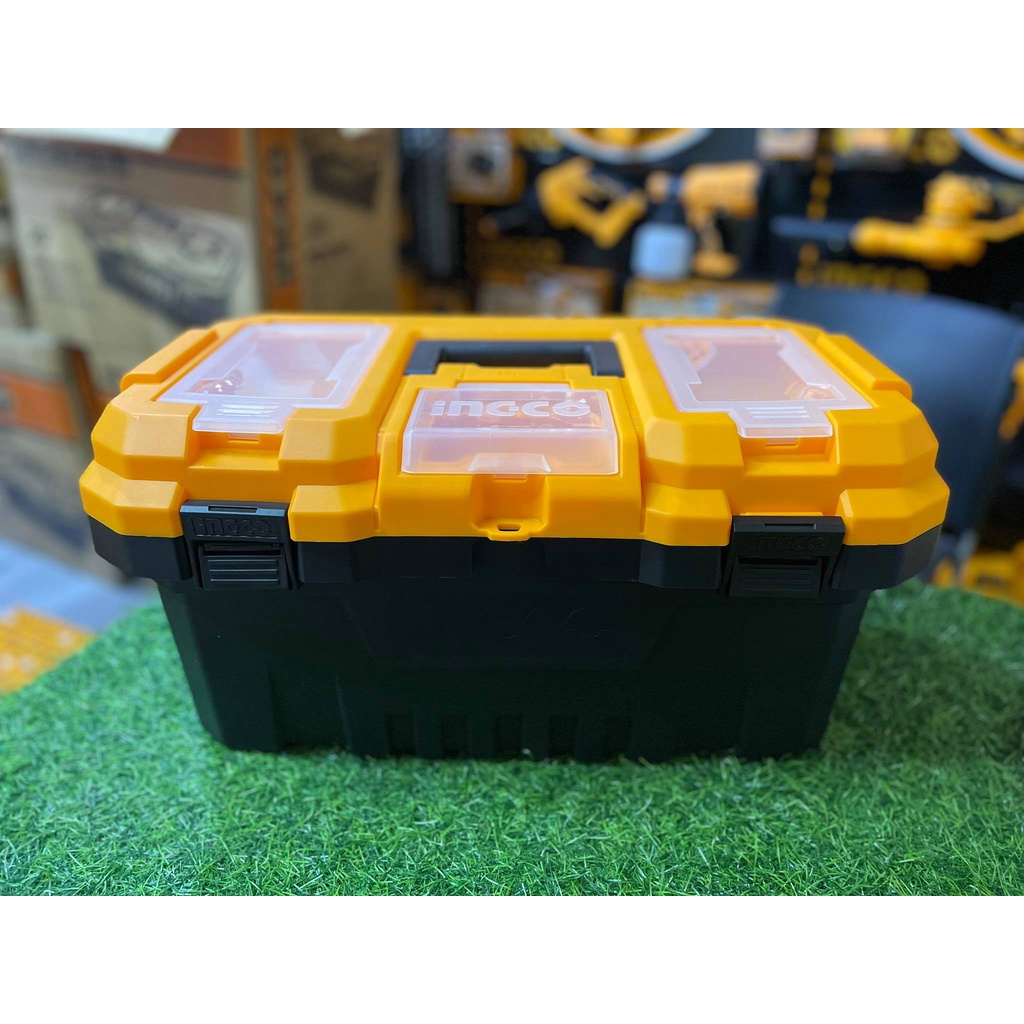 Ingco 17" Plastic Tool Box with Removable Tray & Metal Latch PBX1702 BN ...