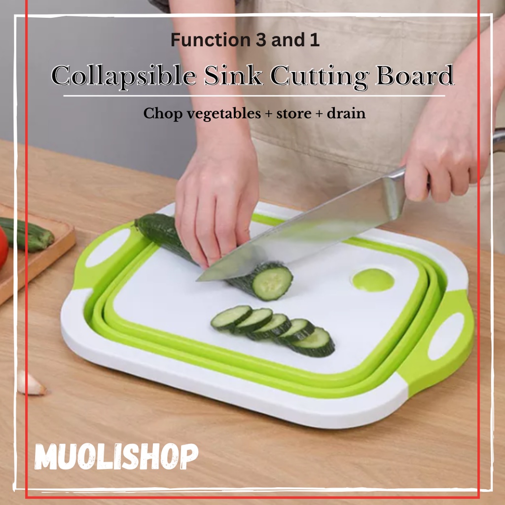3-IN-1 Multi-functional Foldable Cutting Chopping Board/ Vegetable ...