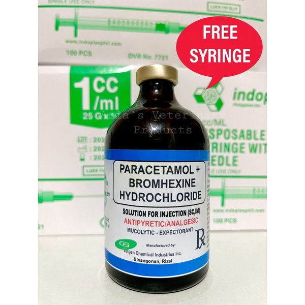 PARACETAMOL + BROMHEXINE | 100ML FOR ANIMALS | Shopee Philippines