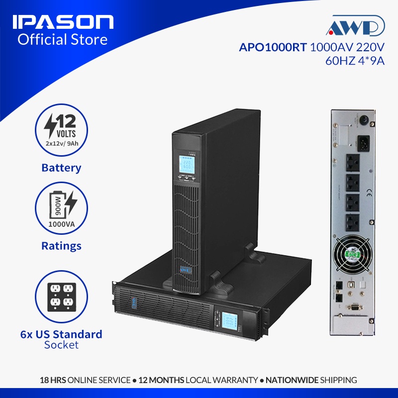Ipason AWP APO 1000RT Alpha RT 1000VA/900W High Density Version of On ... Ipason AWP APO 1000RT Alpha RT 1000VA/900W High Density Version of On ...