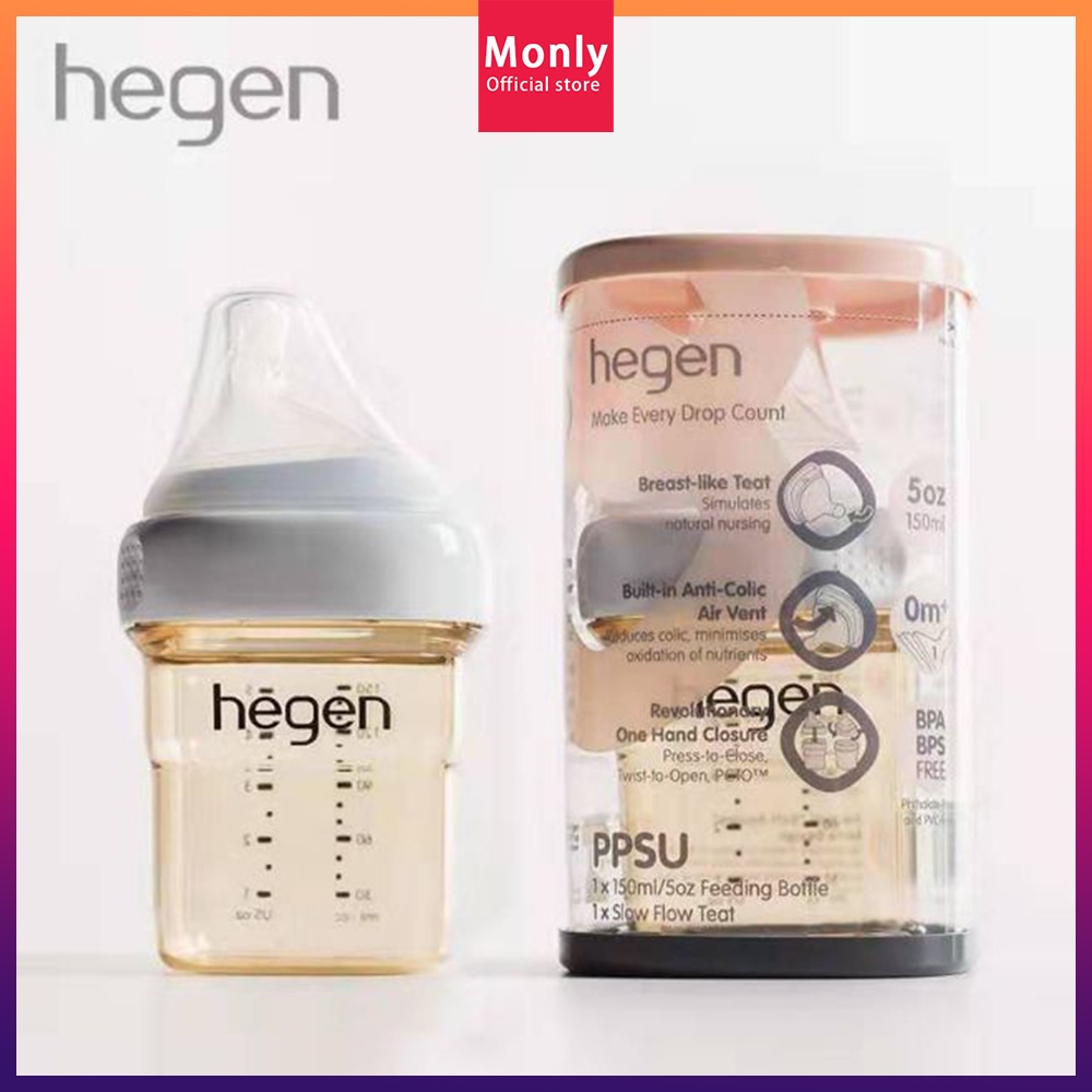 Monly | HEGEN PCTO™ Bottle PPSU Hegen Starter Kit Set Wide Neck Feeding Bottle for Newborn Baby ...