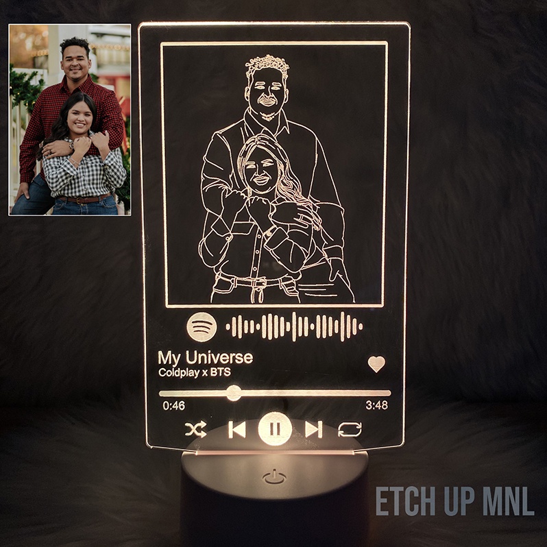 SPOTIFY FRAME Customize Acrylic 3D Illusion LED Night Lamp ...