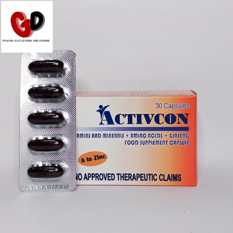 ♦ Activcon (Vitamins & Minerals + Amino Acid + Ginseng) | Shopee ...