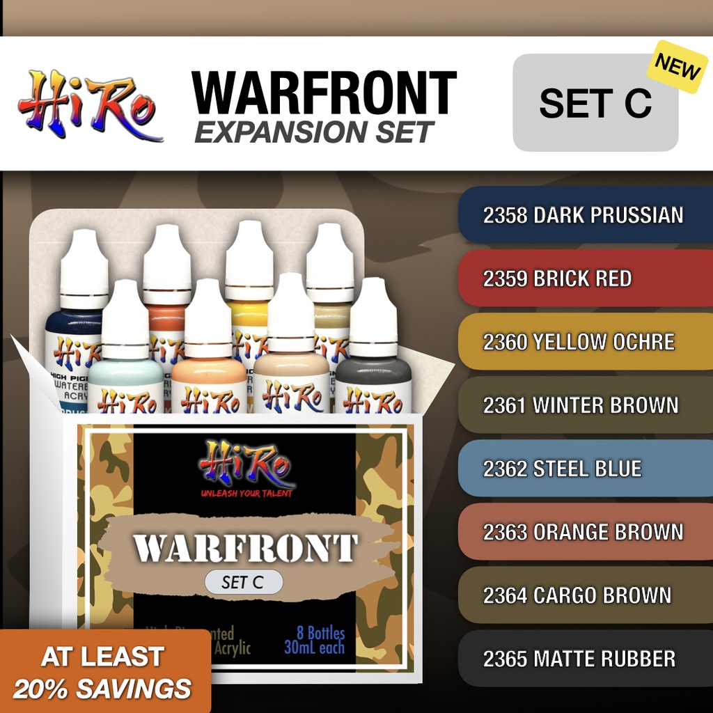 Warfront Set (Set A / B / C) Hiro Paints (8x30mL) | Shopee Philippines