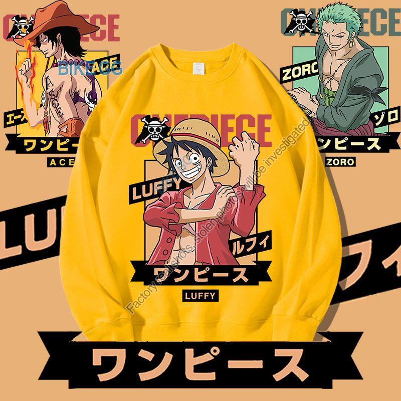One Piece Clothes Men Luffy Zoro Acero Joint Sweatshirt Street Wear ...