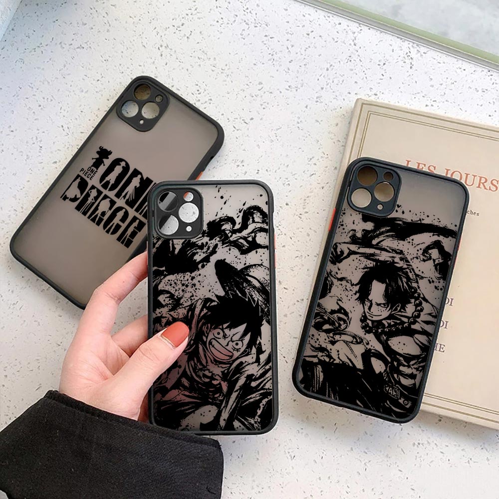 One Piece Ace Monkey D Luffy Black Art Anime Drawings Skin Feel Matte ...