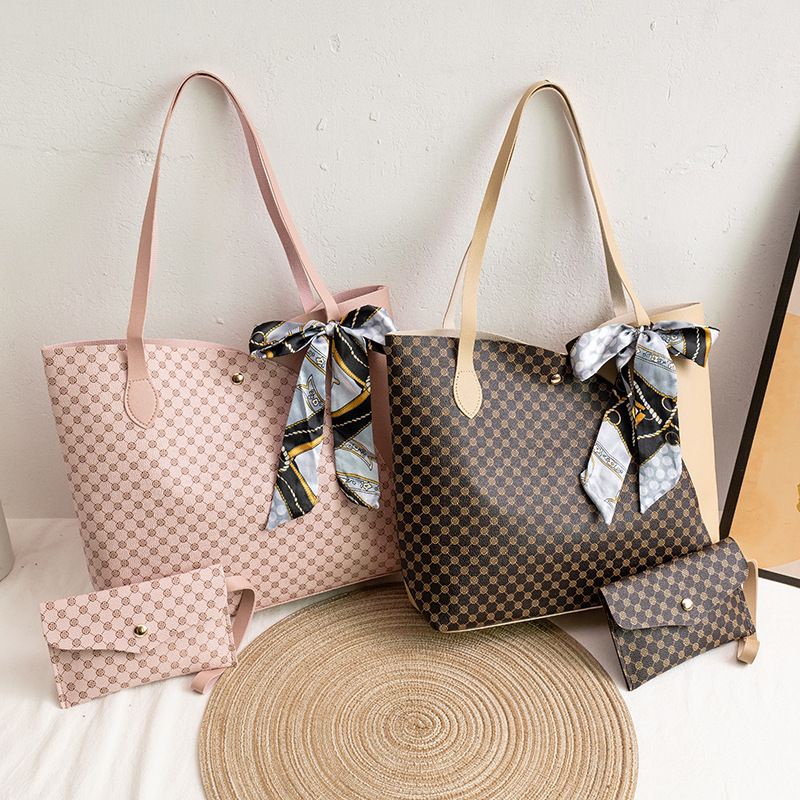 3 in 1 New Fashion Women Leather Shoulder Tote Bag With Money Pouch And ...
